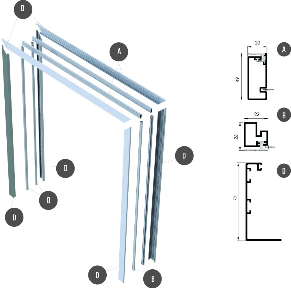 MARCOS ALUMINIO EXTENSIBLES SIMPLES Y DOBLES – Adinor
